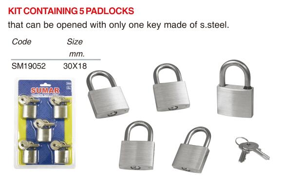 kit containing 5 pad locks - Buy Marine Stainless Steel Pad Lock ...