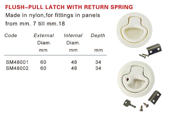 Flush Pull Latch with Return Spring Made of Nylon - Buy flush pull ...