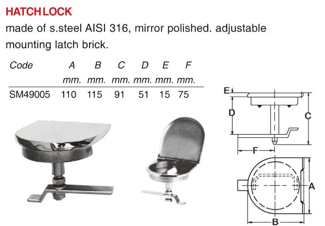 Stainless Steel Hatch Lock - Buy Hatch Lock, S. Steel Hatch Lock ...